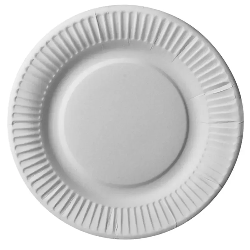 "White Round Ø 190mm Cardboard Plates - Horecavoordeel.com"