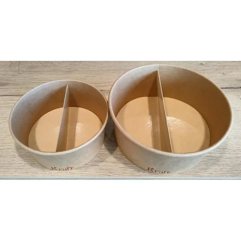 Dividers for Salad Bowls Kraft Brown Cardboard Ø 185mm - Horecavoordeel.com