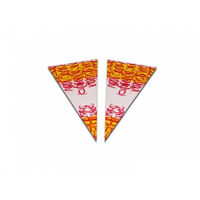 "180 x 370 mm Plastic Cone Bags - 250g - Red Yellow - Horecavoordeel.com"