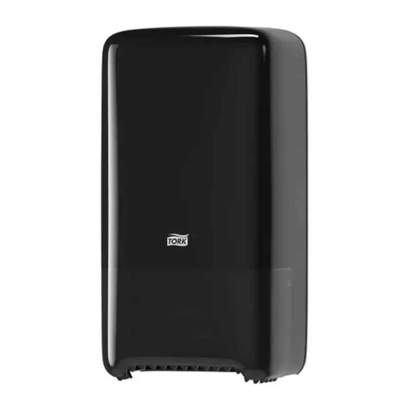Tork Twin Mid-size Toilet Paper Dispenser - Black Plastic Elevation ...